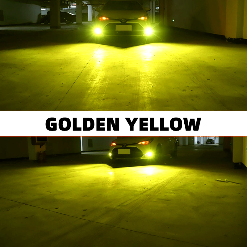 TOAUTO 2PCS L1B LW5B Dual Color Yellow White Car Led FogLights ...