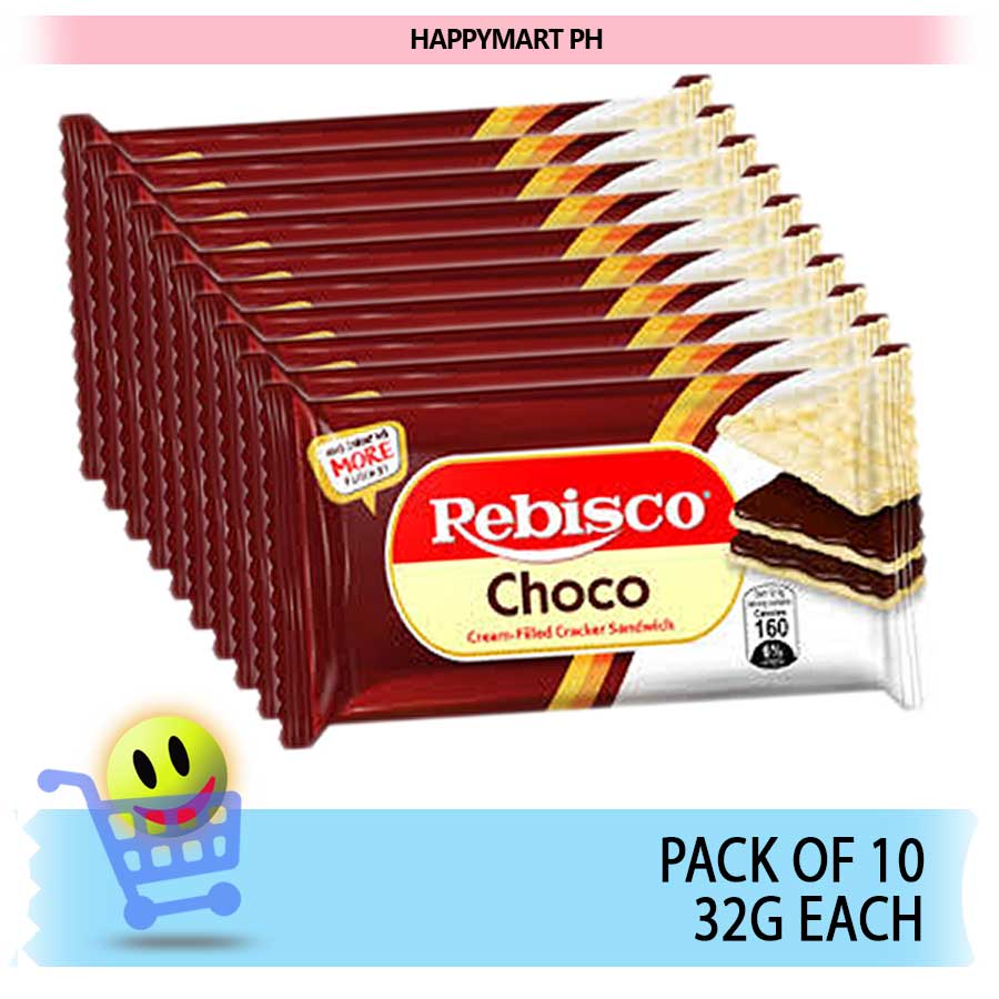 Rebisco Chocolate Cracker Sandwich 32g each, Pack of 10 | Lazada PH