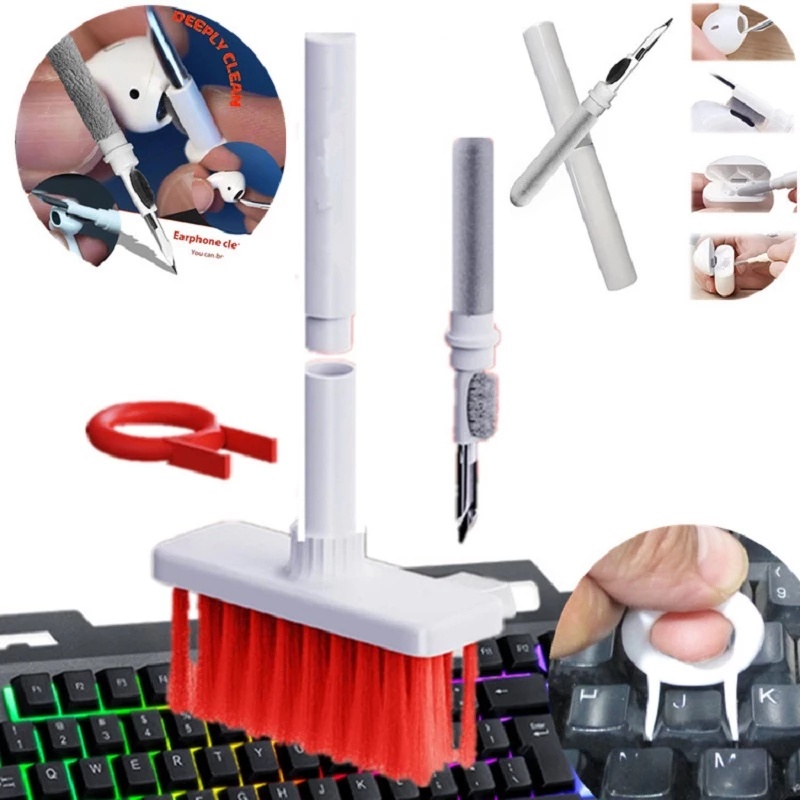 5 In 1 Multifunctional Keyboard Cleaning Brush Kit Mechanical Keyboard ...