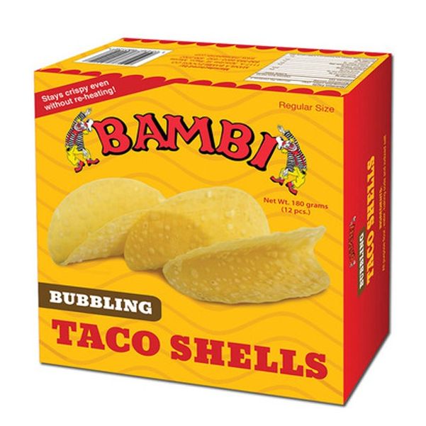 Bambi Mexican Taco Shell Corn Taco Shell Plain180g 12pcs | Lazada PH