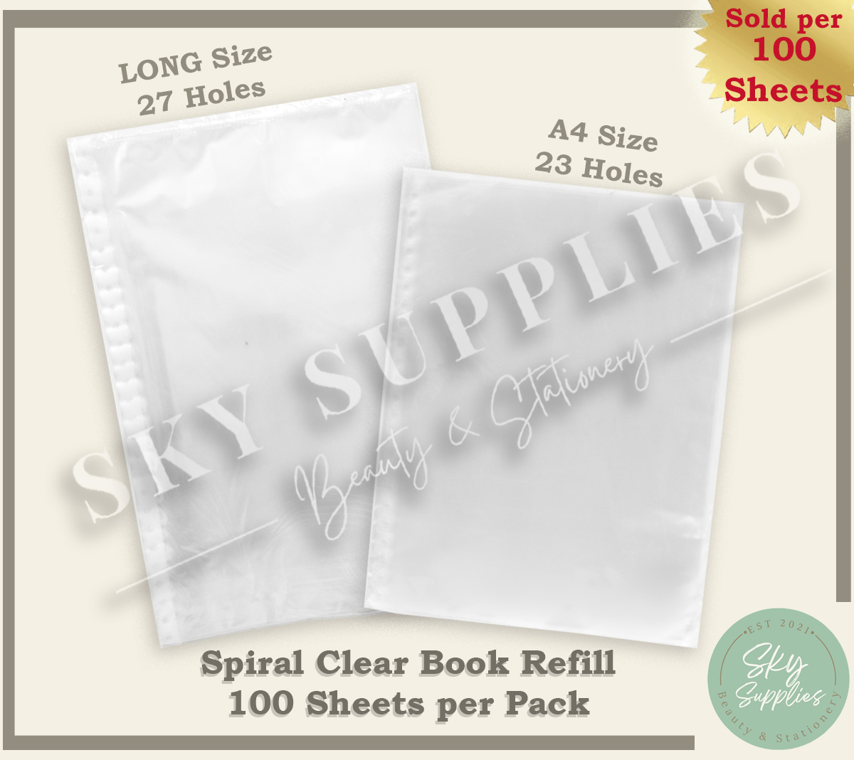 Spiral Clearbook Refill by 100sheets A4/Long | Lazada PH