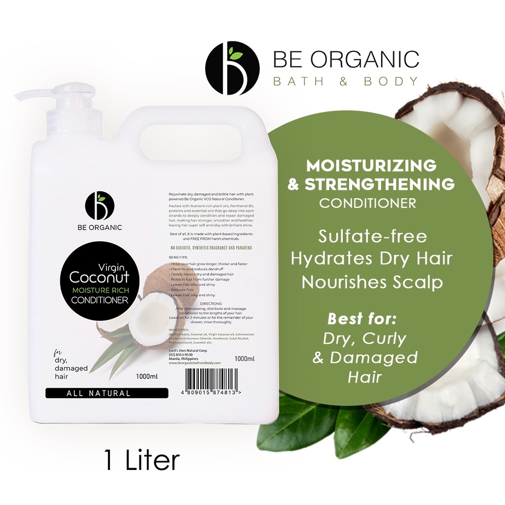 【Hot Stock】 Be Organic All Natural VCO Conditioner 1000ML (Moisture ...