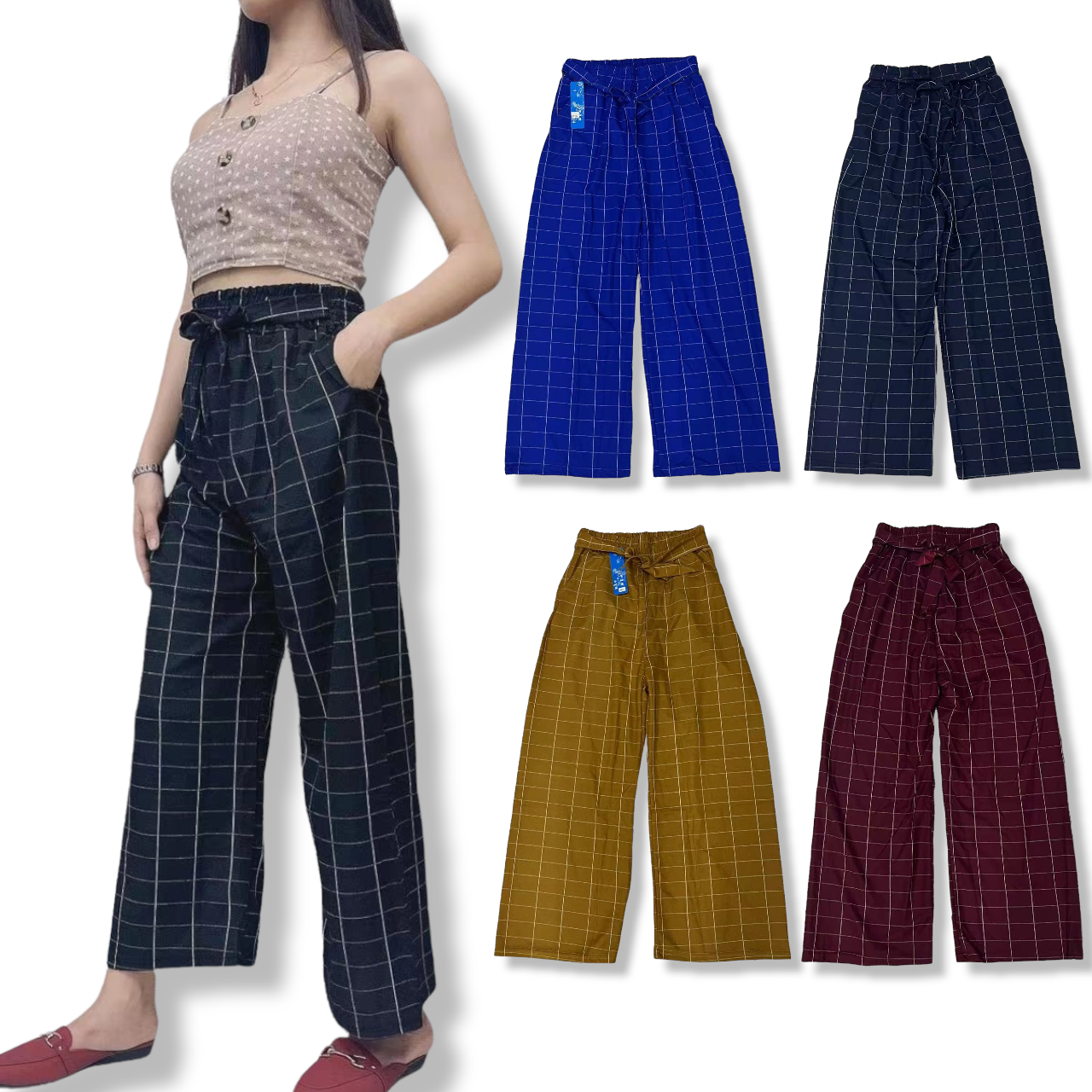 Casual Trouser Wide Leg Square Pants For Women JF236 | Lazada PH