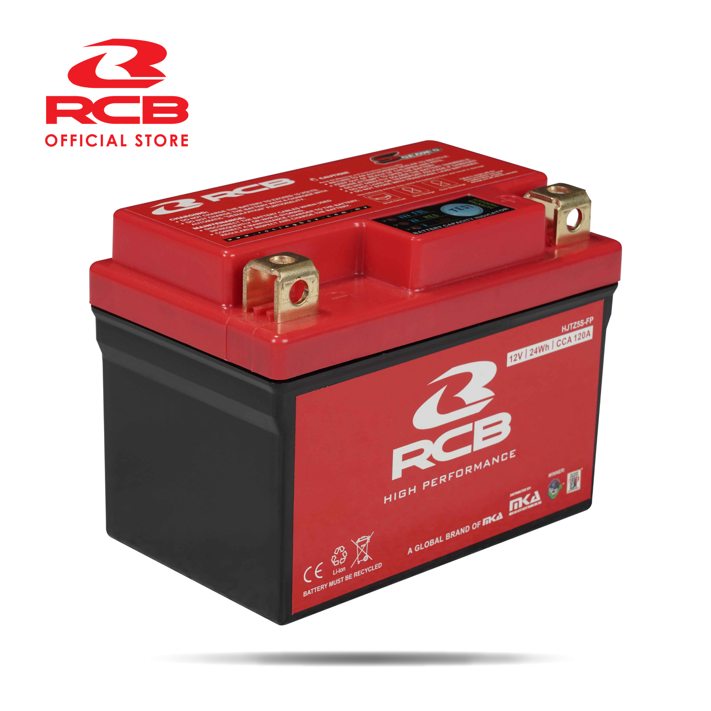RCB S-Series Lithium Ion Battery YTZ5L | 12V | 24WH | CCA 120A ...