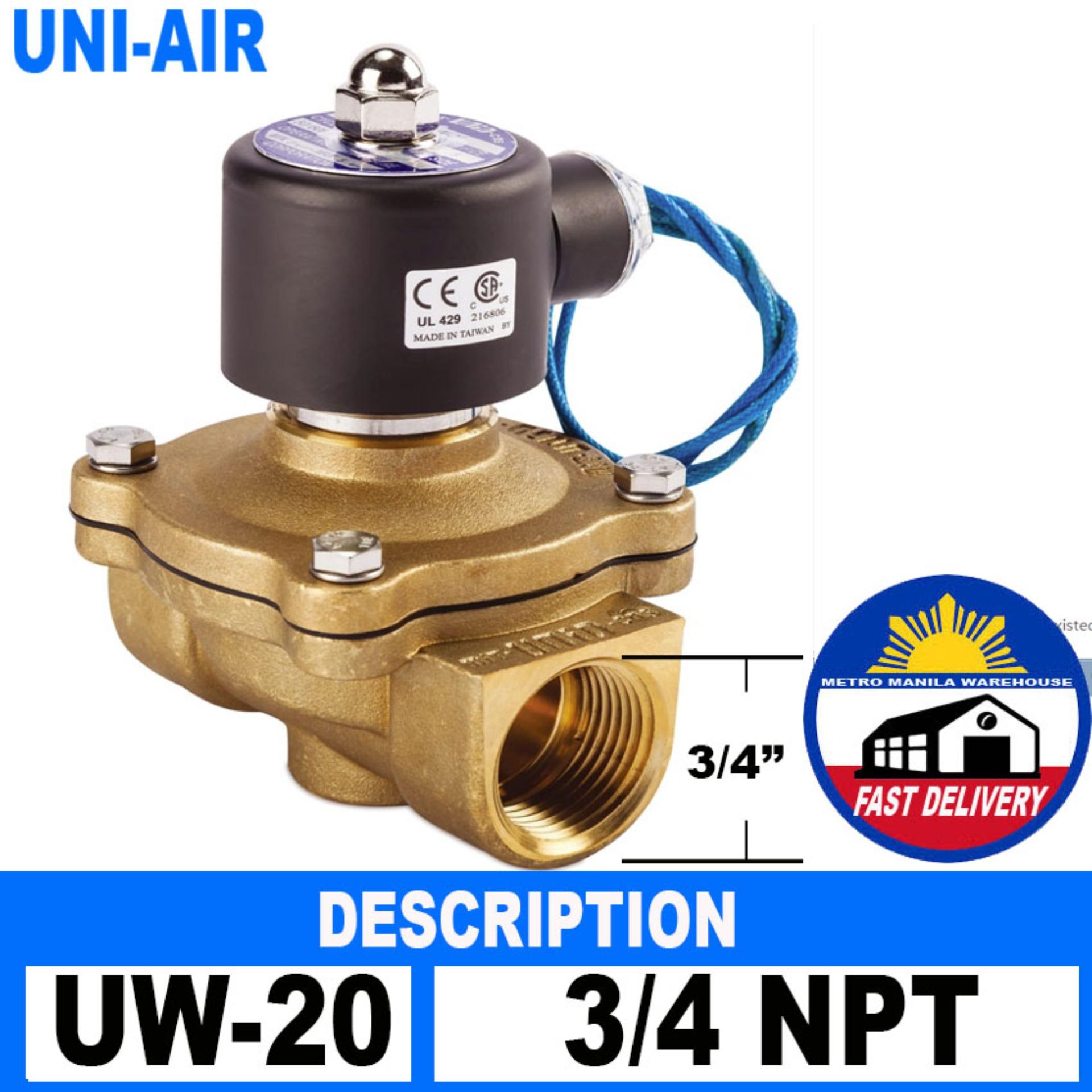 Uni-D Model UW-20 3/4" NPT Port UW series is direct-acting, conductive ...