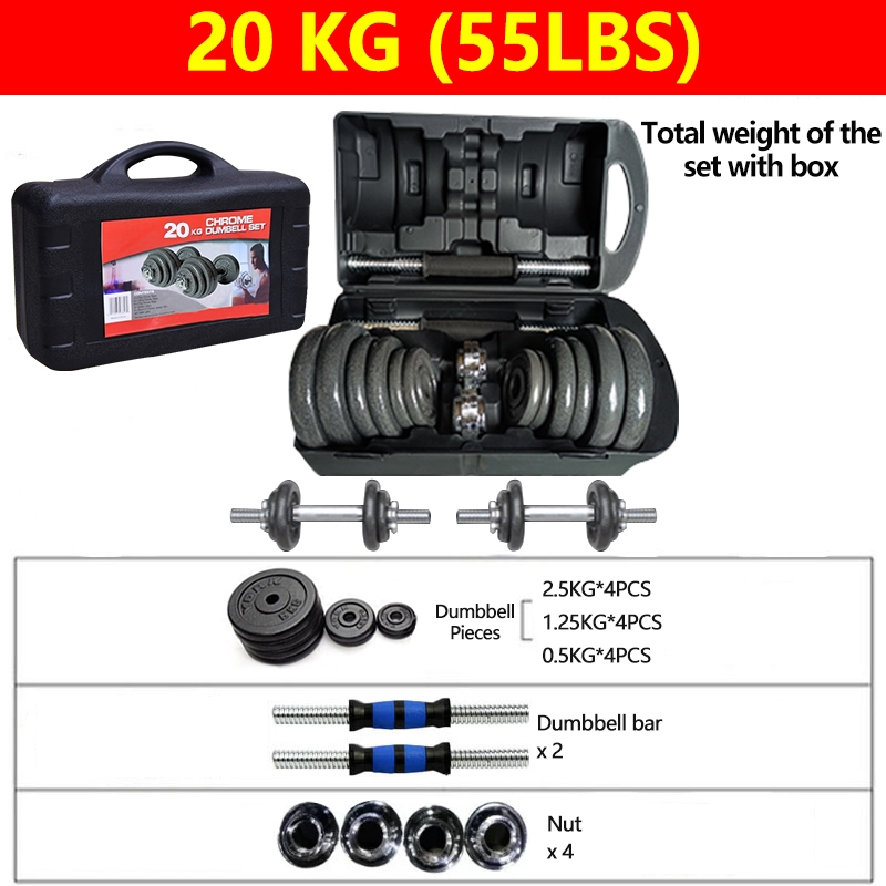 York Cast Iron Dumbbell Barbell Set 20/30/50 Kg W/ Long Bar And Plastic Case Packaging | Lazada PH