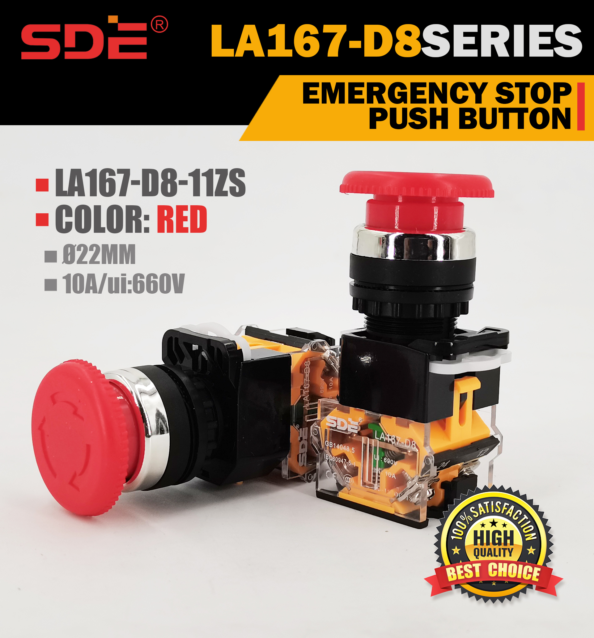 SDE EMERGENCY STOP PUSH BUTTON (D8-11ZS) | Lazada PH
