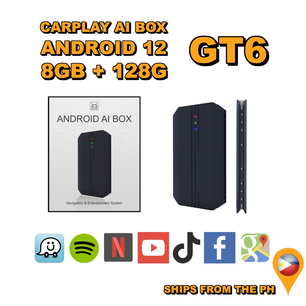 Carplay Ai Box GT6 8gb + 128g | Lazada PH