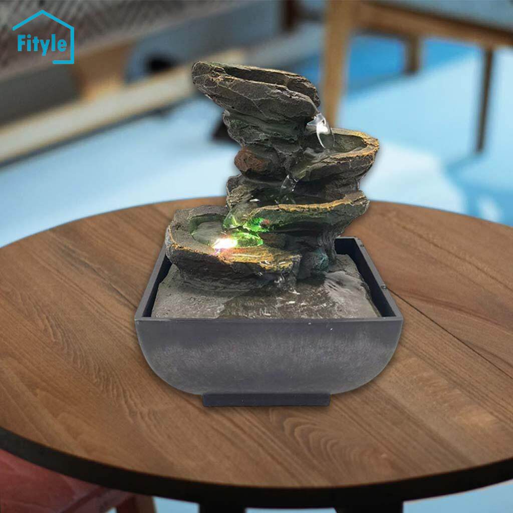 Fityle Mini Tabletop Fountain Water Fountain US 11V Includes ...