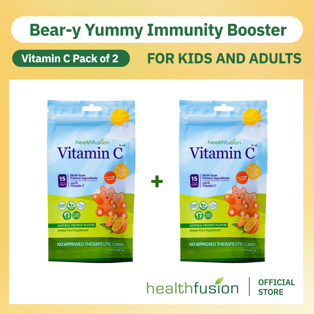Health Fusion Vitamin C Pack of 2 (30 Pectin Gummies) Immunity for Kids ...
