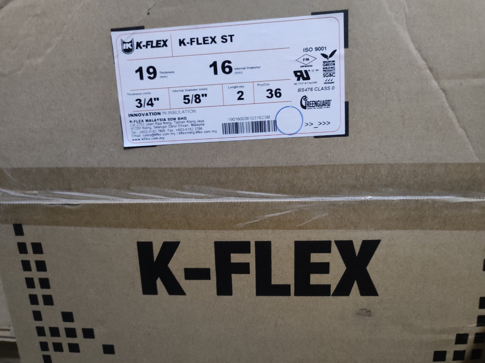 K-FLEX (ST) Rubber Insulation 19mm thickness | Lazada PH