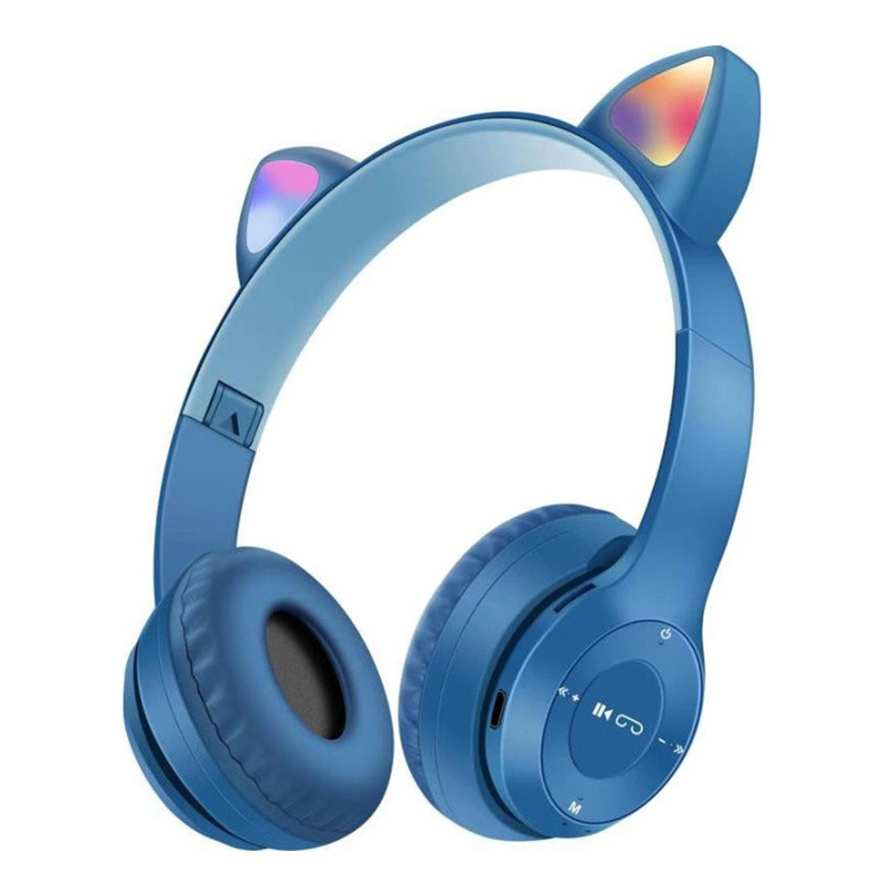 LED Light Cat Ear Bluetooth Headphone Cute RGB Lights Wireless Headset ...