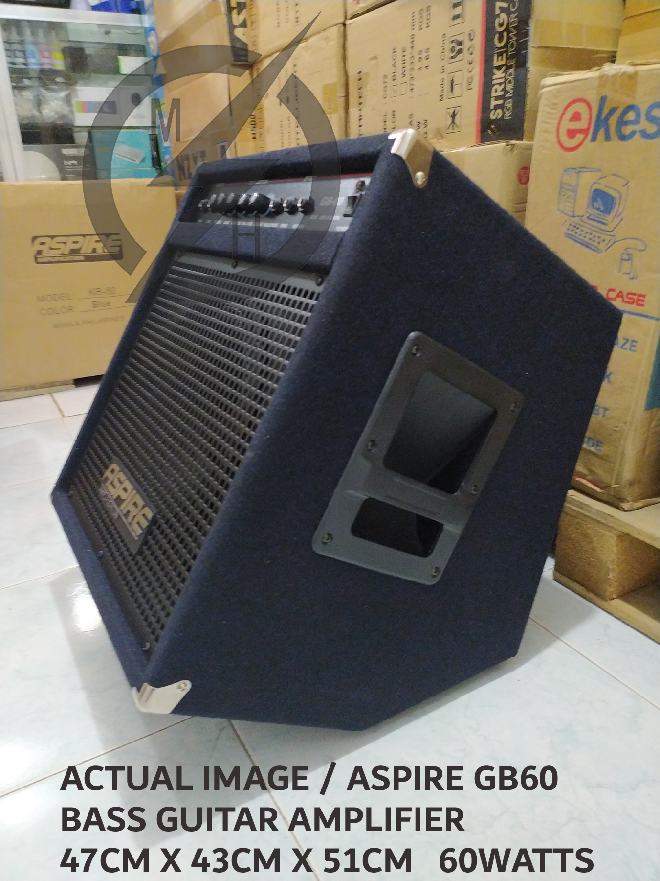 Electric Bass Guitar Amplifier , Aspire 60 Watts GB60 Tilting 60w GB-60 ...