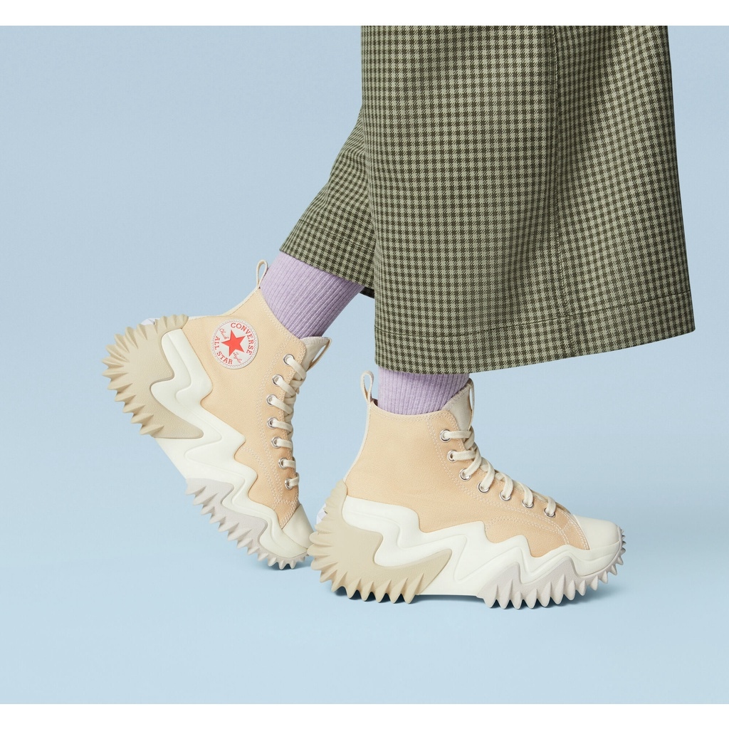 Converse Run Star Motion Wavy Thick Soled Raised Canvas Shoe worn by ...