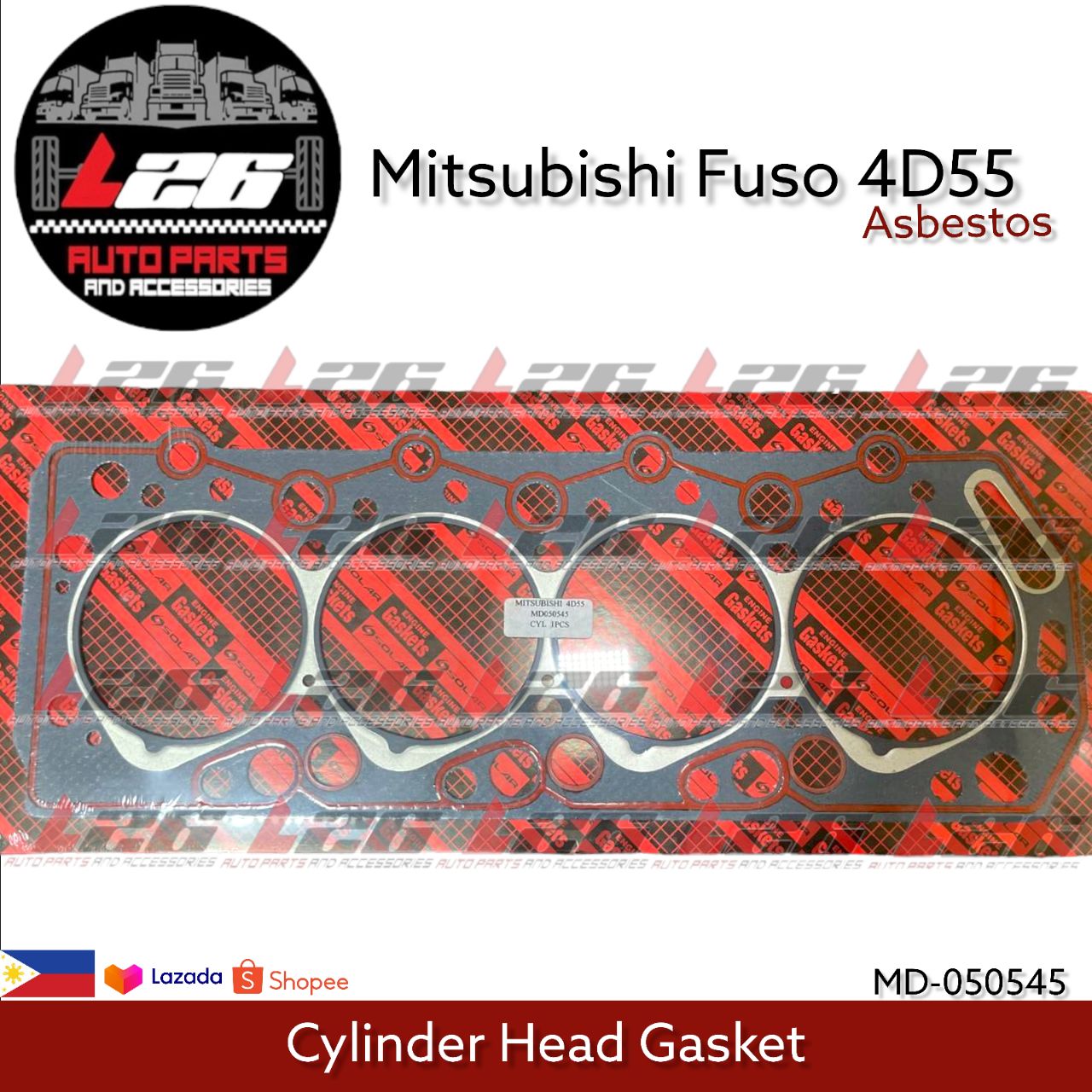 Mitsubishi Fuso 4D55 Cylinder Head Gasket MD-050545 Asbestos | Lazada PH