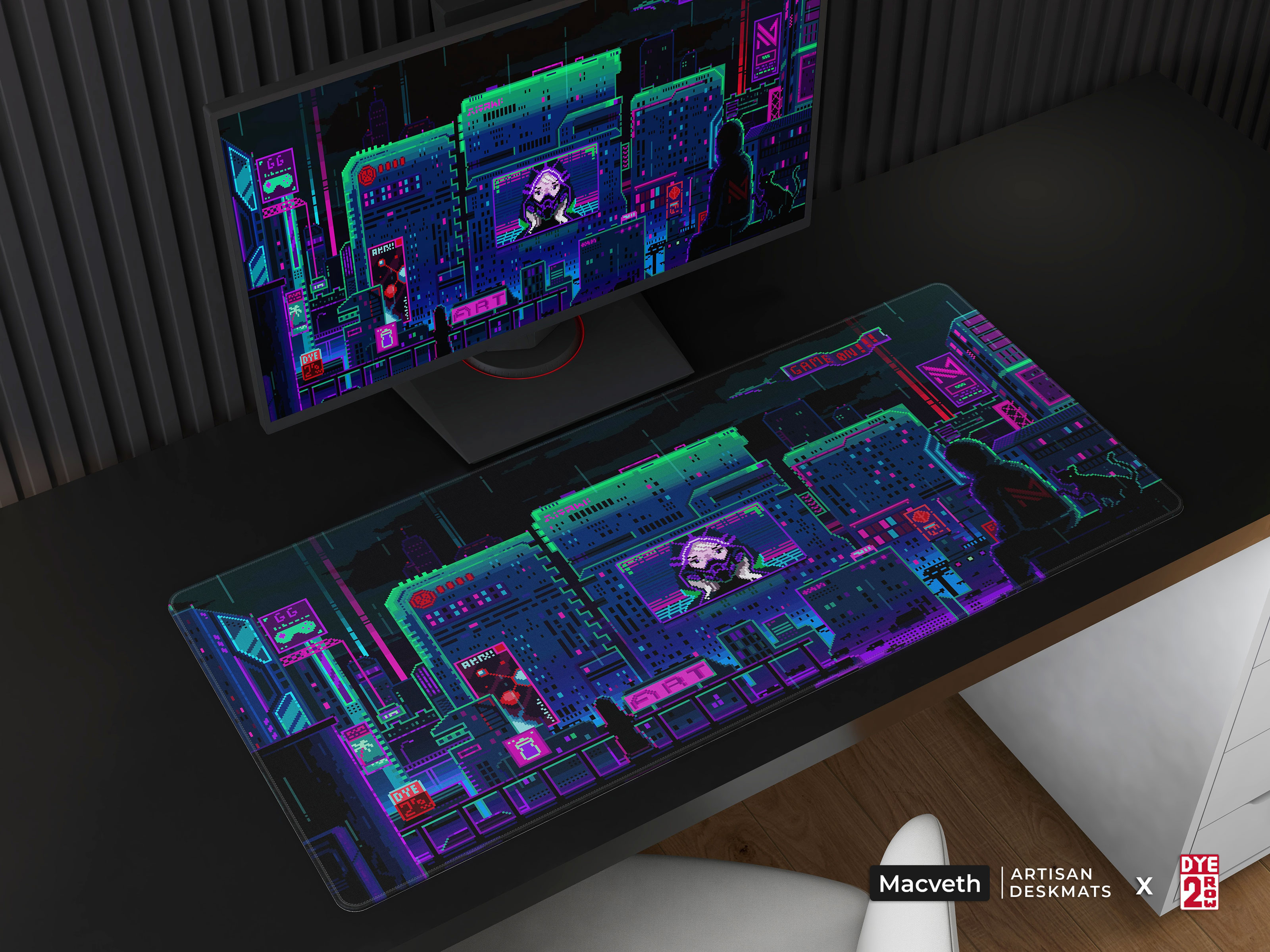 Macveth Artisan Deskmat | Cybercity Mousepad | Large Gaming Mousepad ...