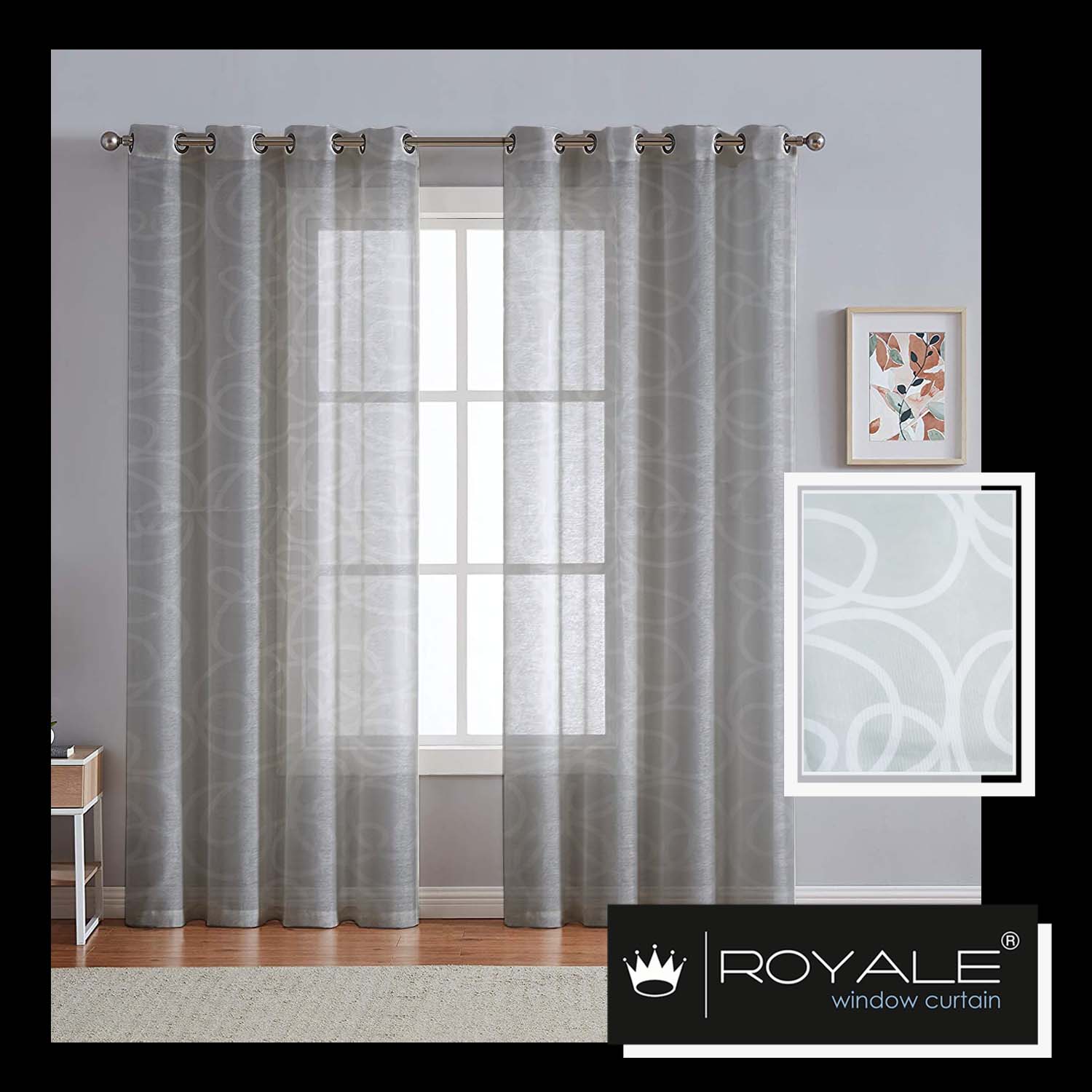 BV497 Grommet Sheer Curtains W:55”x L:66” (1.4m x 2.16m) – 1pc | Lazada PH