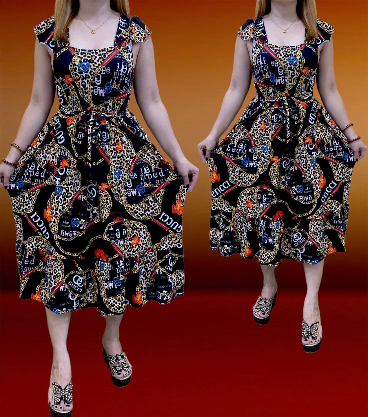 YAYAMANIN RAFFLE DRESS HIGH QUALITY COTTON SPANDEX FIT MEDUIM TO XL ...
