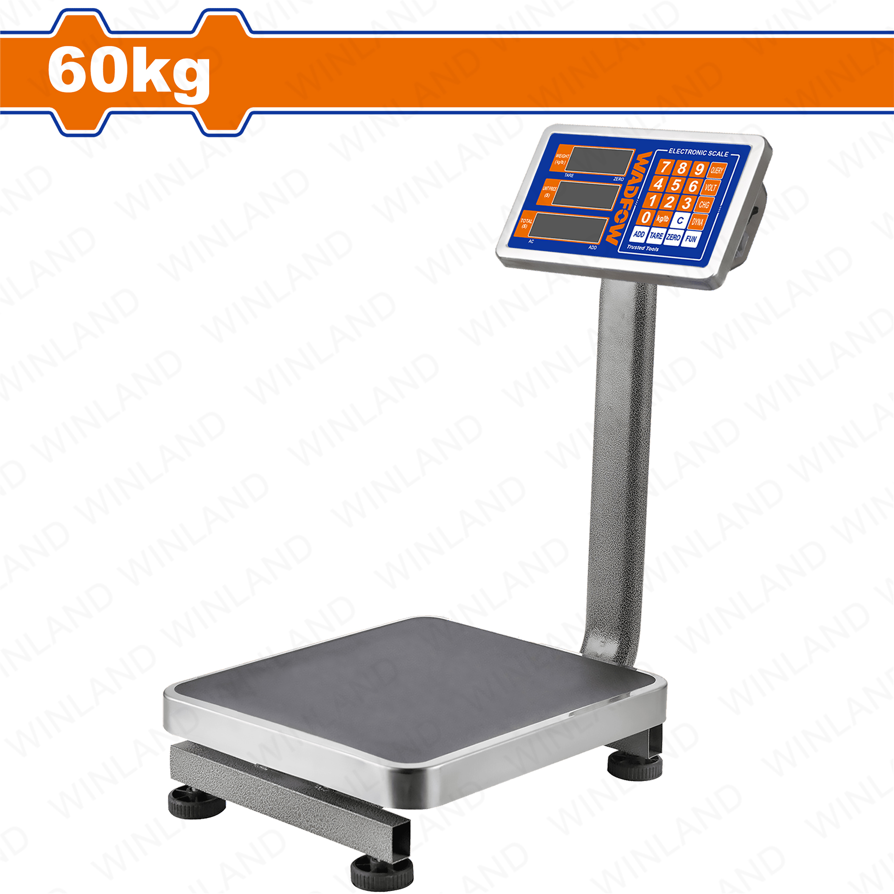 WADFOW by Winland 60kg Rechargeable Electronic Weighing Scale Platform ...