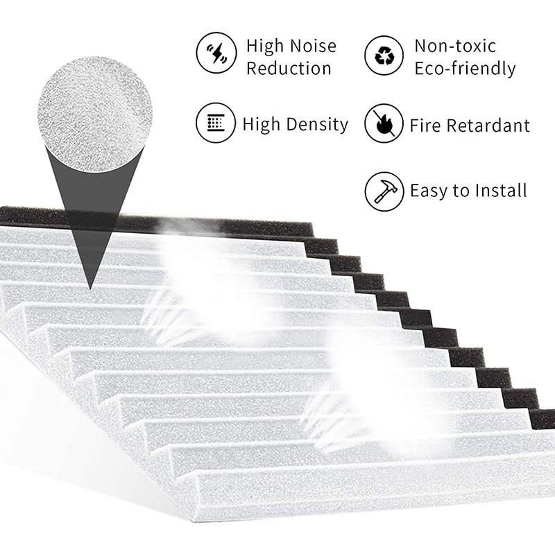 12 Pcs Acoustic Foam Board,Sound Insulation Sound Wedges Sound ...