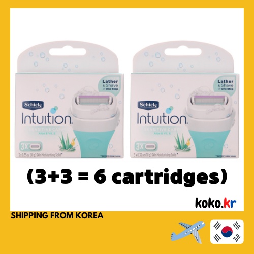 Schick Intuition Sensitive Care Blade Refill Cartridges 6 cartridges ...