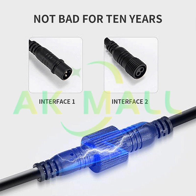 solar light Cable Double Core Cable 10 Meter extension Connector ...