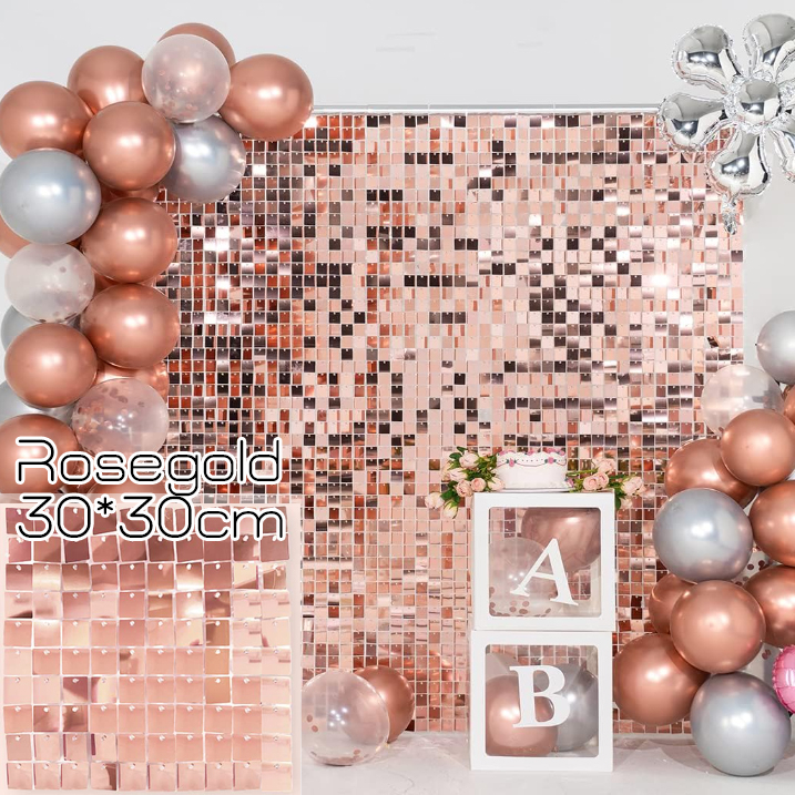 Shimmer Wall Backdrop 30*30cm Square Sequin Wall Panels for Wedding ...