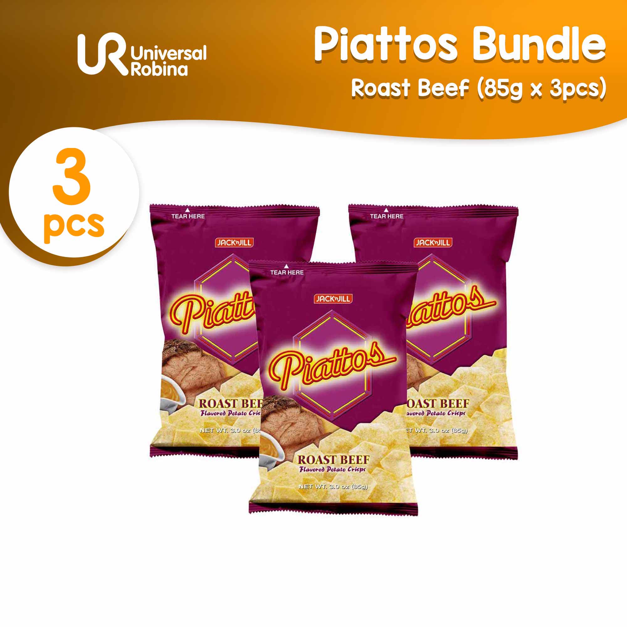 Piattos Roast Beef (85g) x 3 | Lazada PH