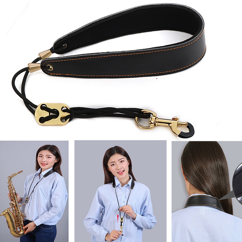 Sax Strap Alto Saxophone Adjustable Neck Belt Leather Belts Saxphone ...