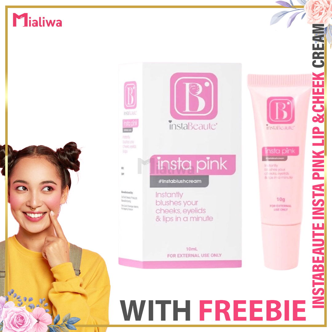InstaBeaute Insta Pink Blush Cream, Eyelid Cheek Lip Cream Lip Tint ...