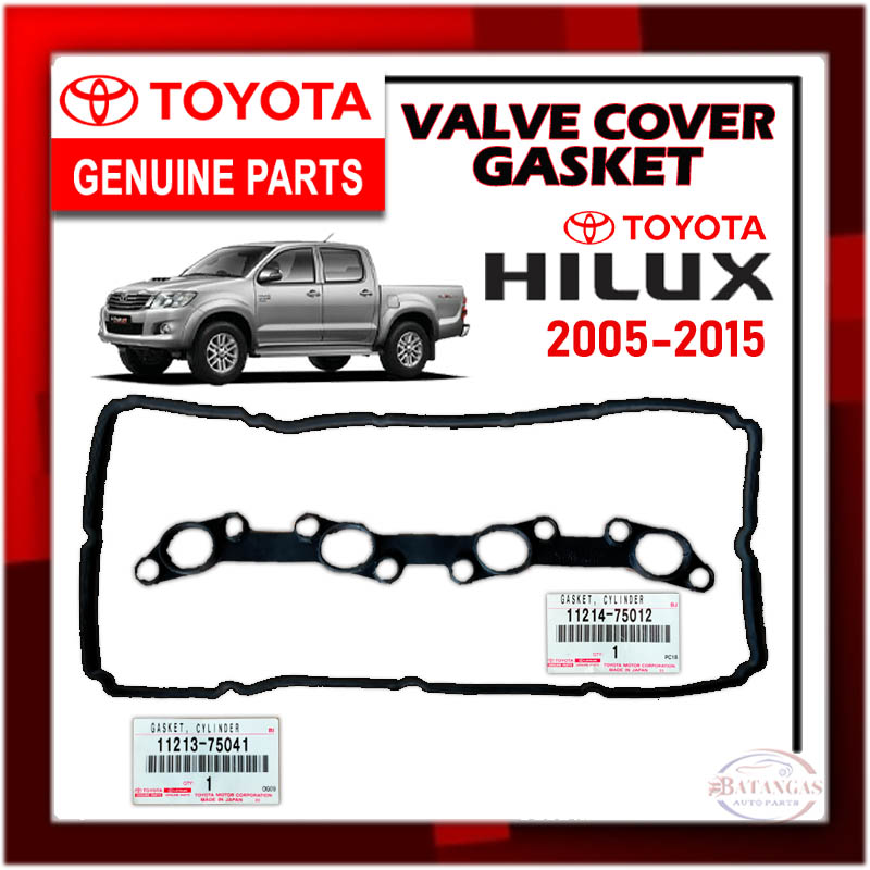 TOYOTA GENUINE PARTS VALVE COVER GASKET TOYOTA HILUX 2005-2015 PN ...