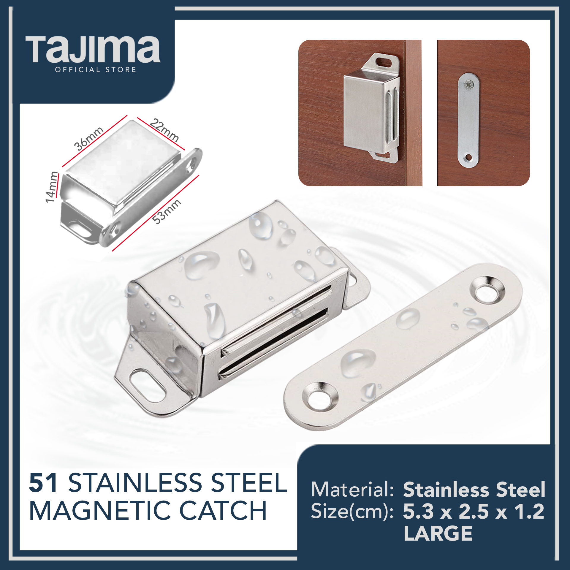 Stainless Magnetic Catch Lock (1 piece) | Lazada PH