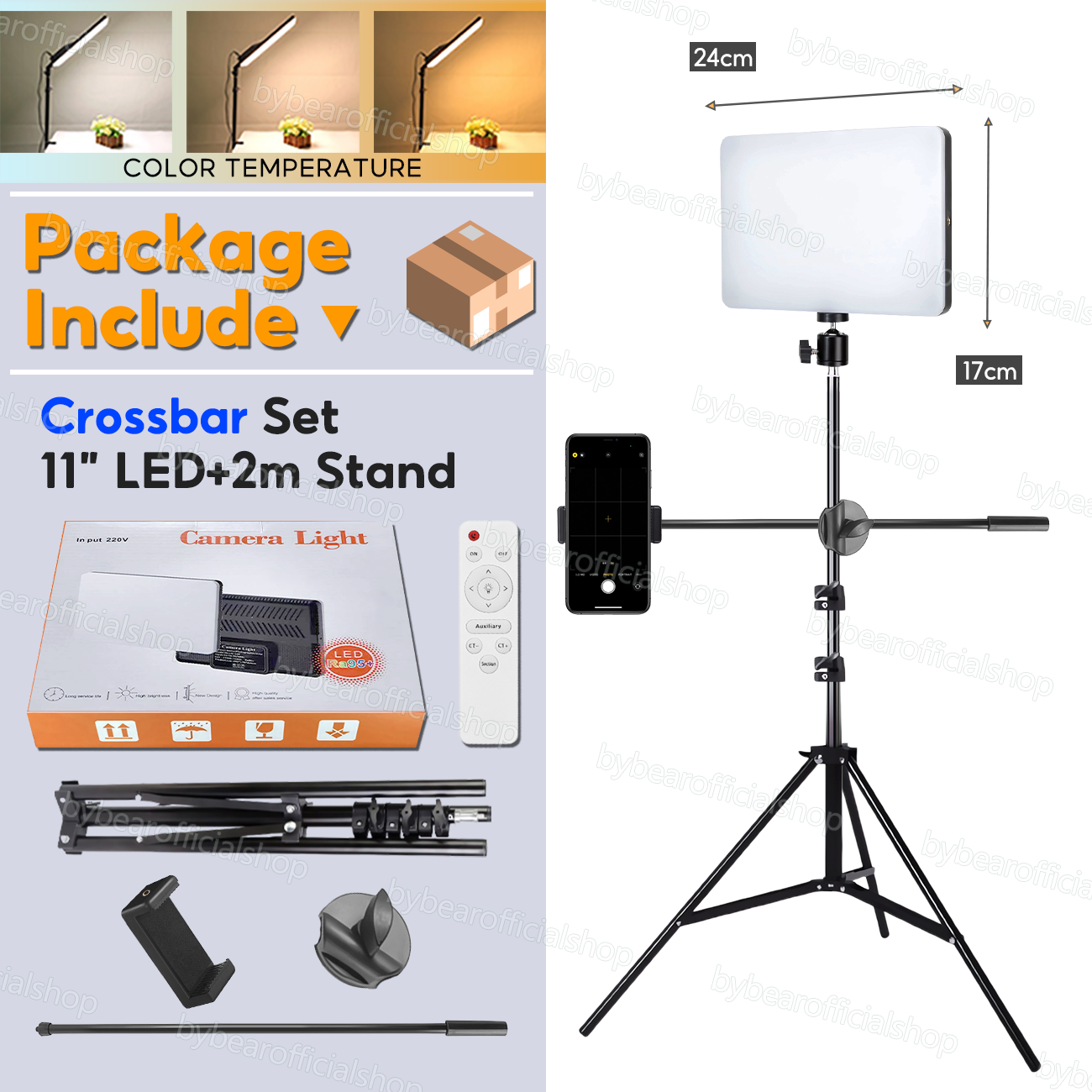 11/19/24 inch LED MakeUp Lighting for Vlogging Photography Light Selfie ...