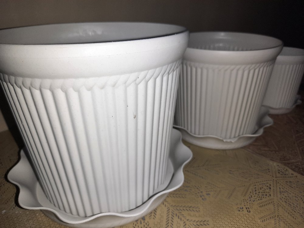 SUPER SALE! Paso indoor plant pots with catch plate Php17 Php32 Php35 ...