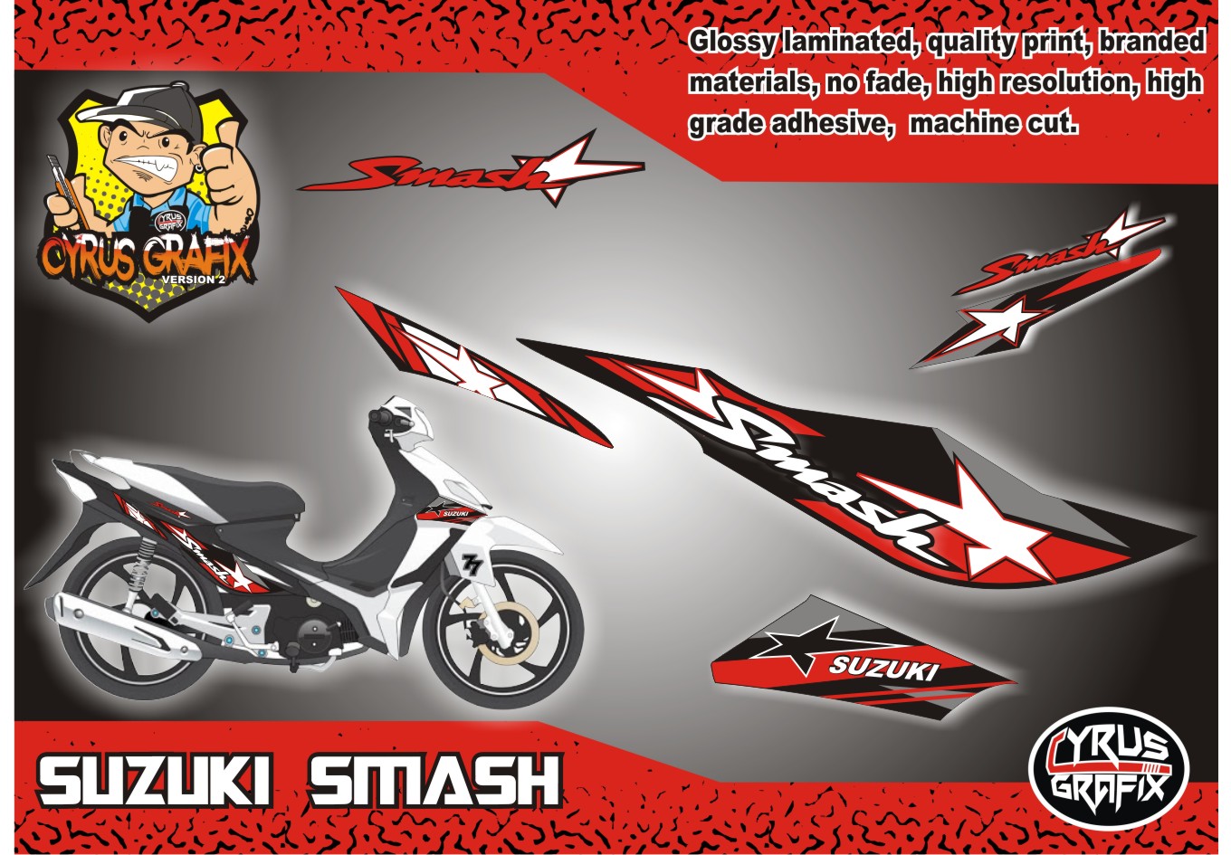 SUZUKI SMASH STOCK DECALS STICKERS | Lazada PH