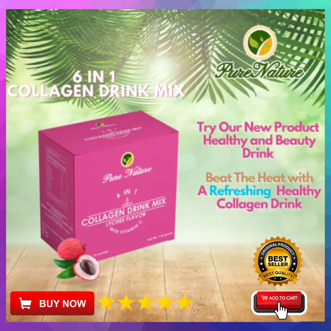 6 IN 1 Collagen Drink Mix Pure Nature( w/ out box ) | Lazada PH