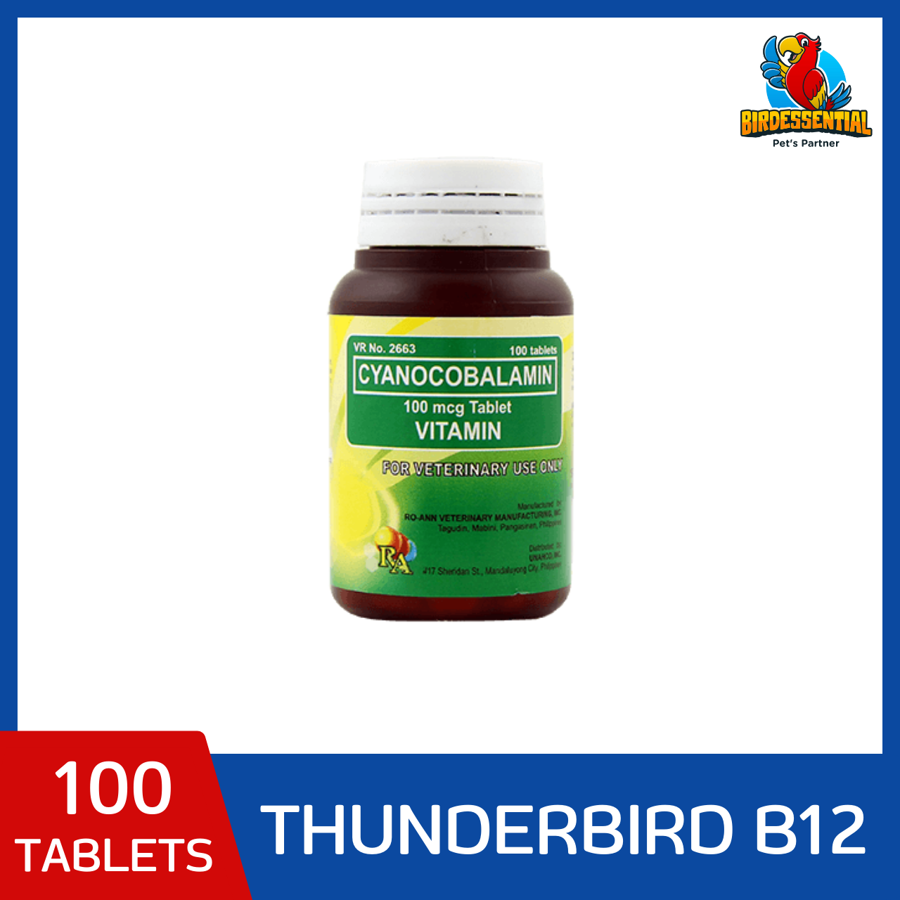 Thunderbird B12 (Expiry Oct 2024) - CYANOCOBALAMIN 100 tablets per ...