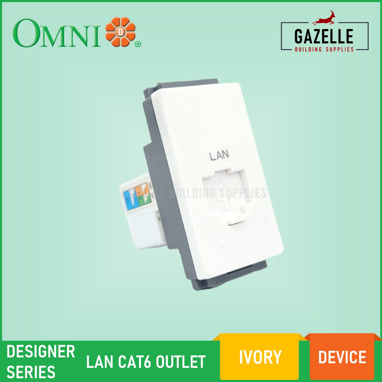 Omni Design Series LAN CAT6 Outlet Ivory DWC-303 | Lazada PH