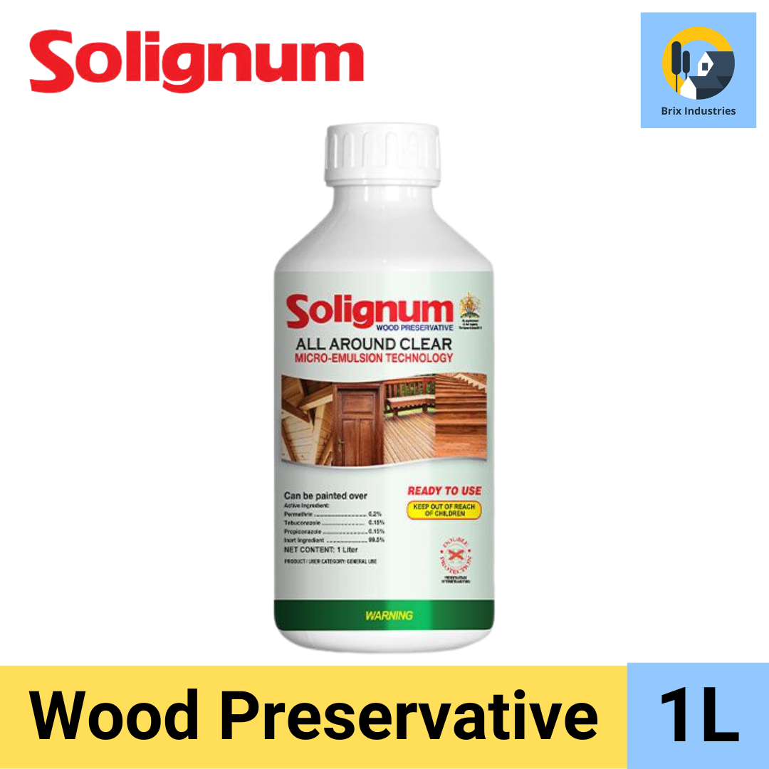 Solignum Wood Preservative All Around Clear 1 Liter or 4 Liters (Gallon ...