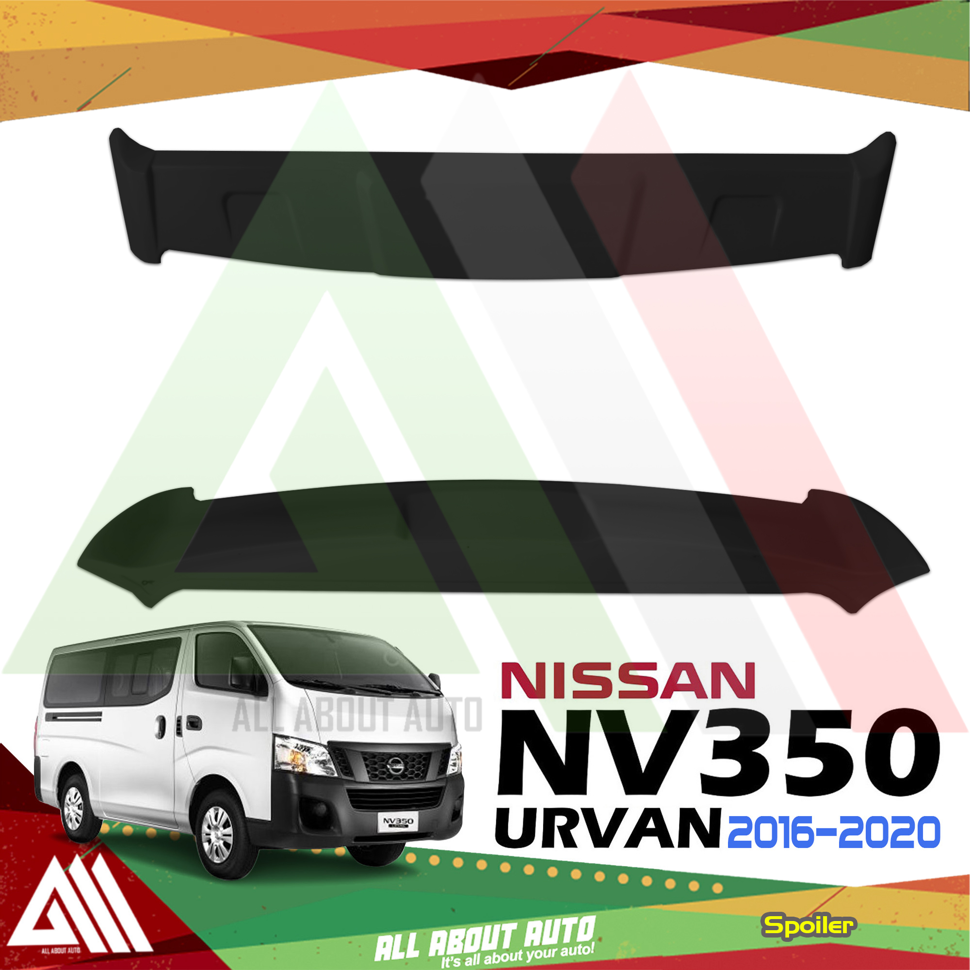 Nissan Urvan NV350 2016-2020 Rear Window High Roof Spoiler (Matte Black ...