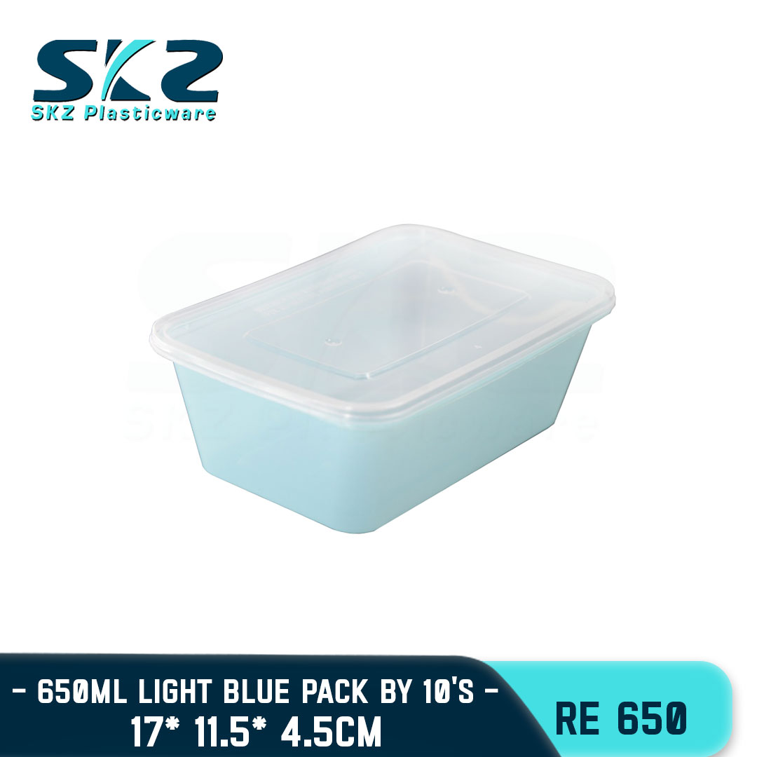 SKZ RECTANGULAR COLORED CONTAINER (650ml) ENVIRONMENTAL FRIENDLY FOOD ...