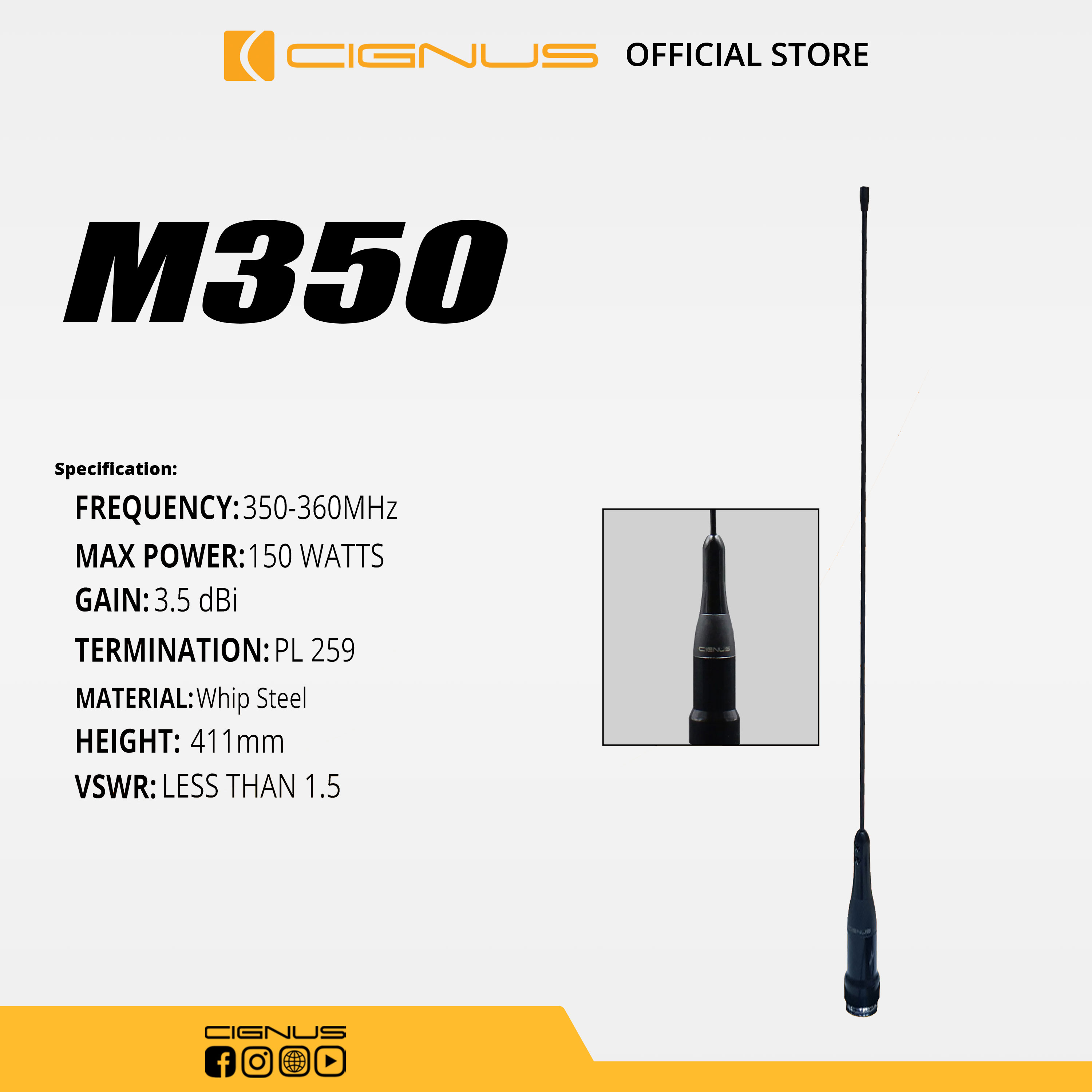 Cignus M350 Mobile Antenna | Lazada PH