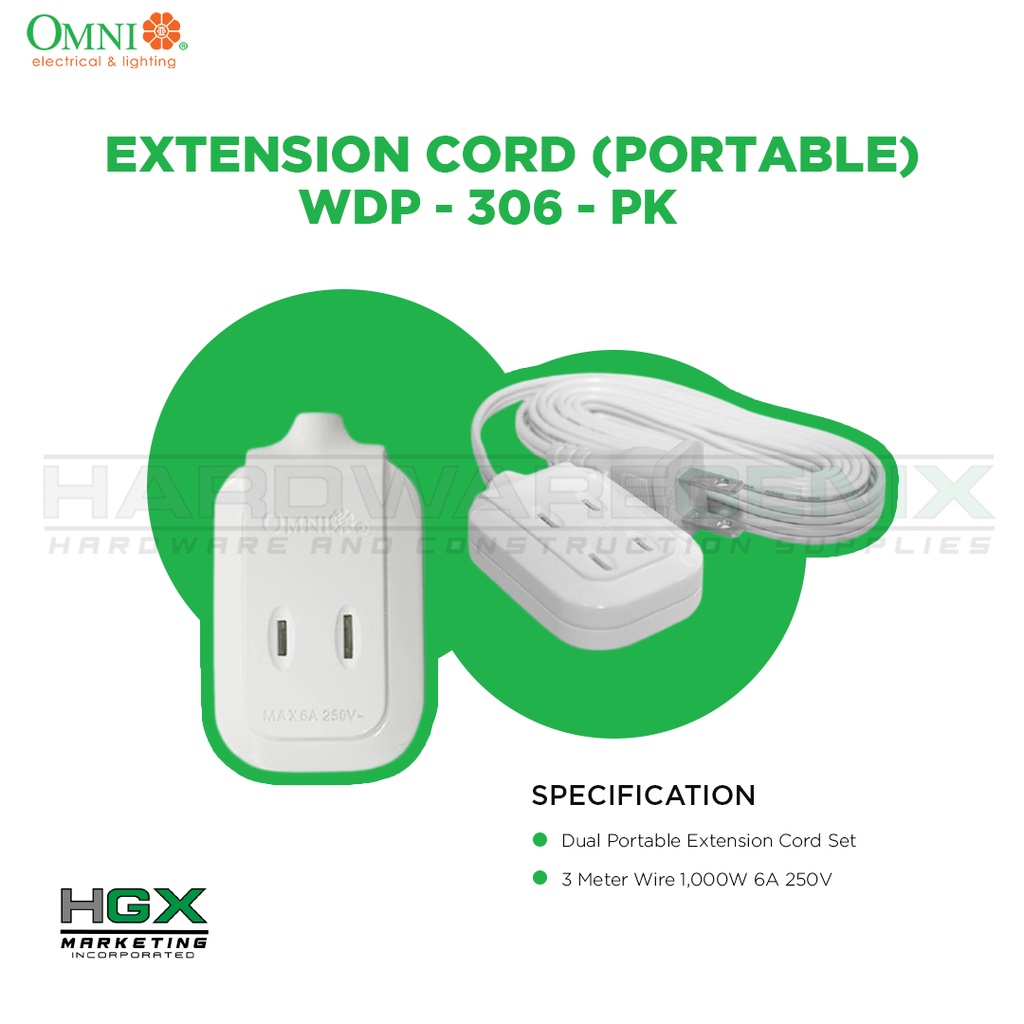 Omni Dual Portable Extension Cord Set Lazada Ph