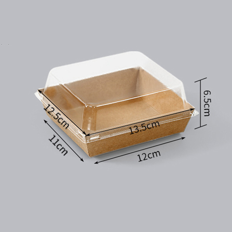 10Pcs Sandwich Box With Lid Kraft Sushi Tray for Hot Dogs Sandwiches ...