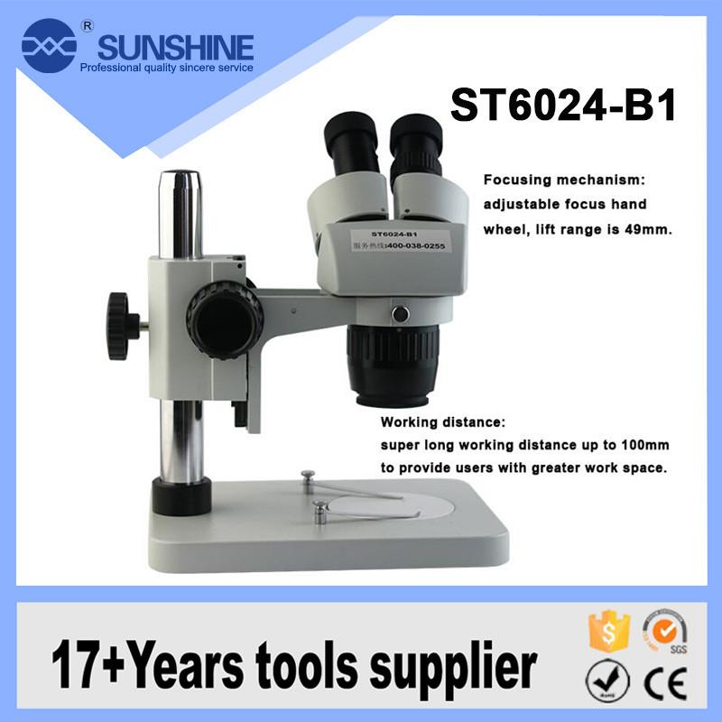Sunshine Portable Big Working Base Stereo Zoom Binocular Microscope ...