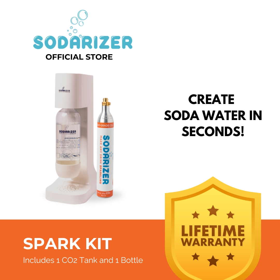 Sodarizer Spark Soda Maker Kit - Sparkling Water Maker with Refillable ...