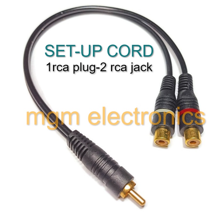SETUP CORD, Y RCA CORD 24CM CABLE LENGTH, 1 MALE - 2 FEMALE AUDIO CORD ...