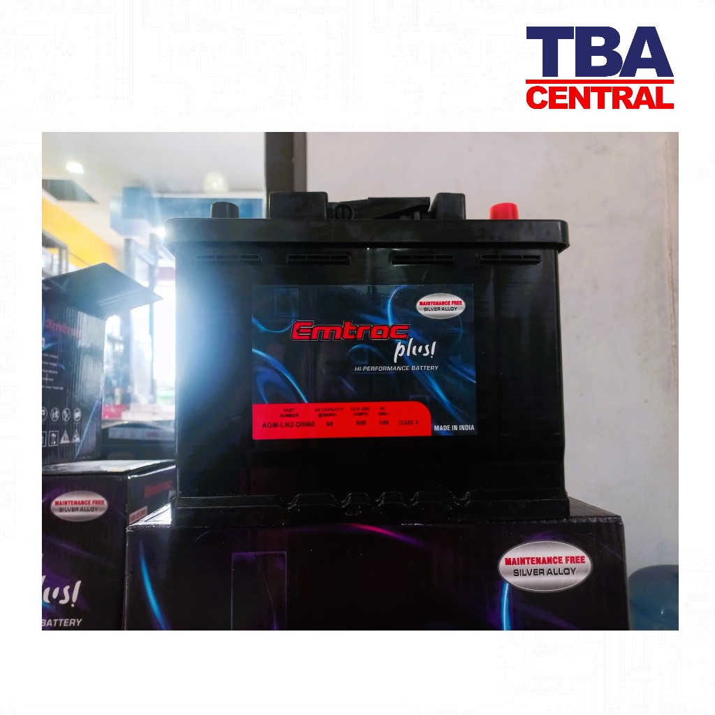 EMTRAC PLUS PALLADIUM AGM DIN 60 LN2 CAR BATTERY QR-1770253 | Lazada PH