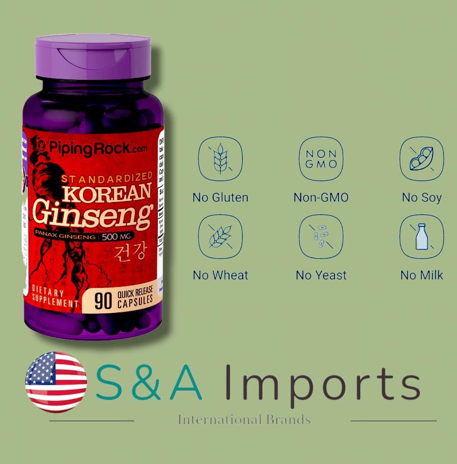 KOREAN GINSENG 500mg x 90 Capsules PANAX GINSENG Root Extract ...