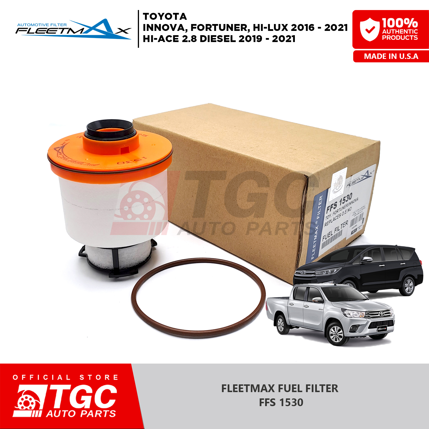 Fleetmax Fuel Filter for TOYOTA INNOVA, FORTUNER, HI-LUX 2016 - 2021 ...